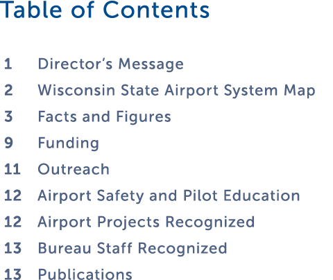 2018 WisDOT Bureau of Aeronautics Annual Report